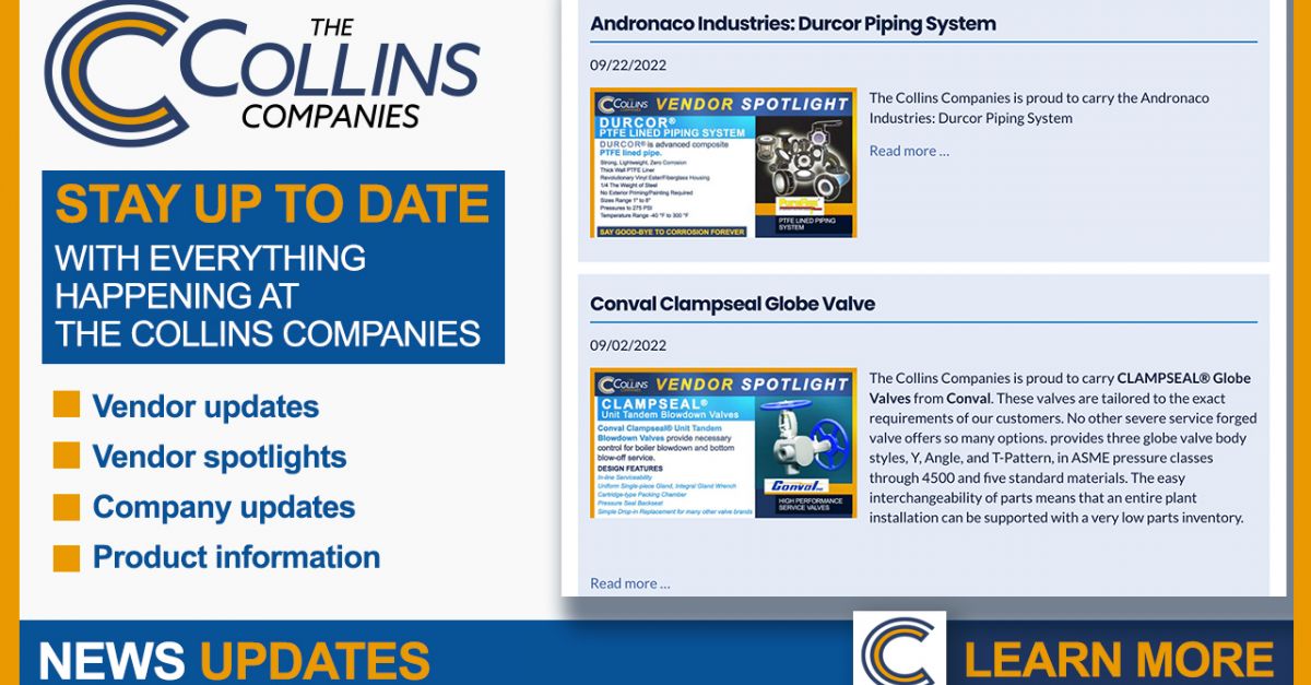 Valve Wholesaler - The Collins Companies - Industrial Engineered ...