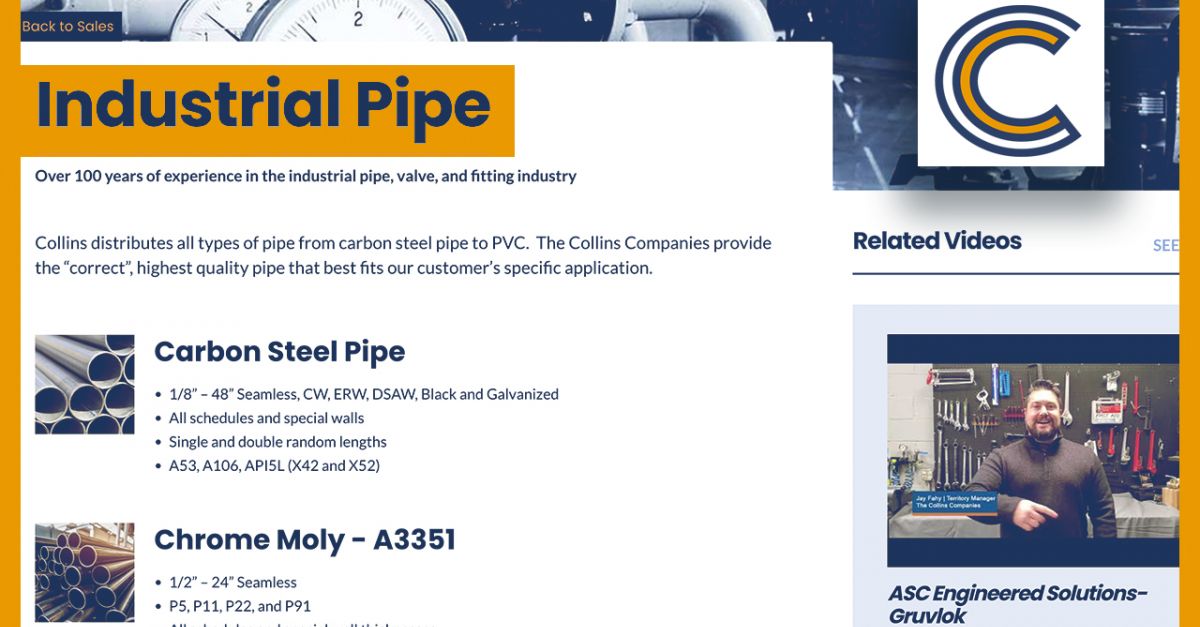 Industrial Pipe - The Collins Companies